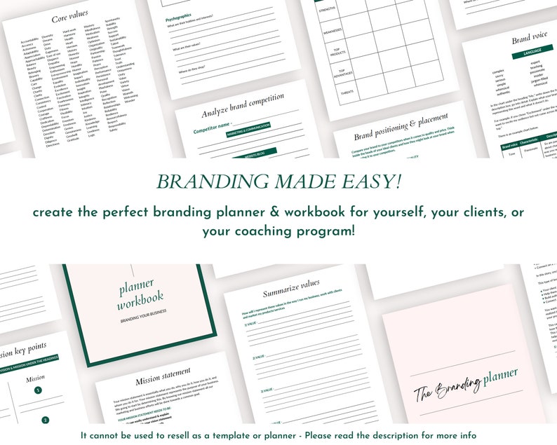 Branding Planner Canva Template Branding Workbook Brand - Etsy