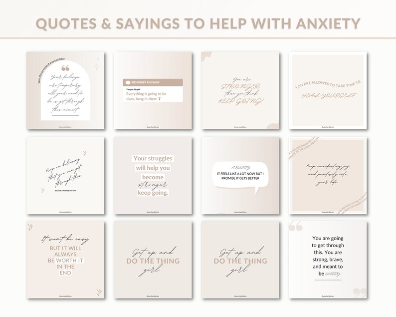 Mental Health Anxiety Post Templates, Anxiety Templates, Mental Health ...
