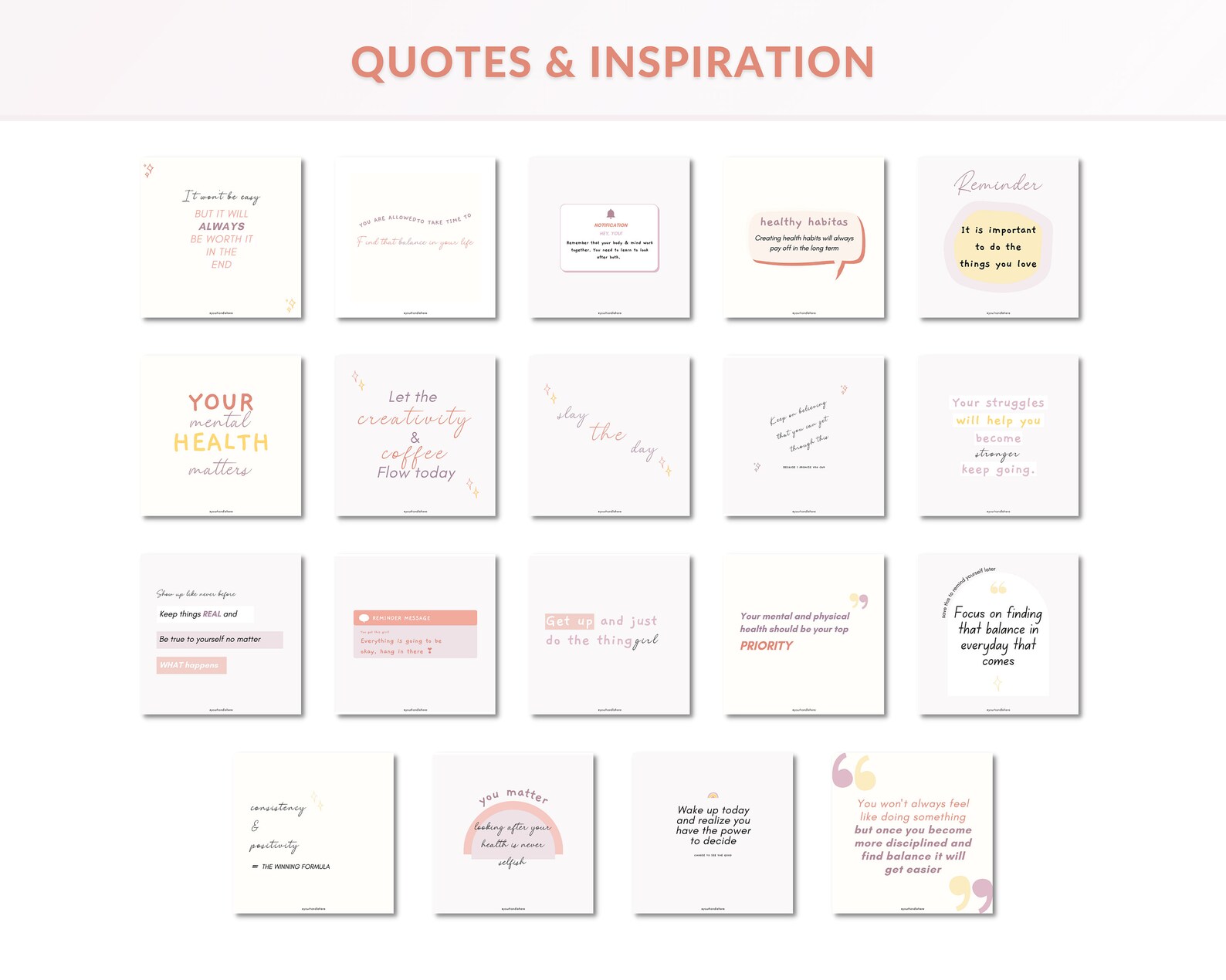 Wellness Coach Templates, Wellness Instagram Post Templates, Instagram ...