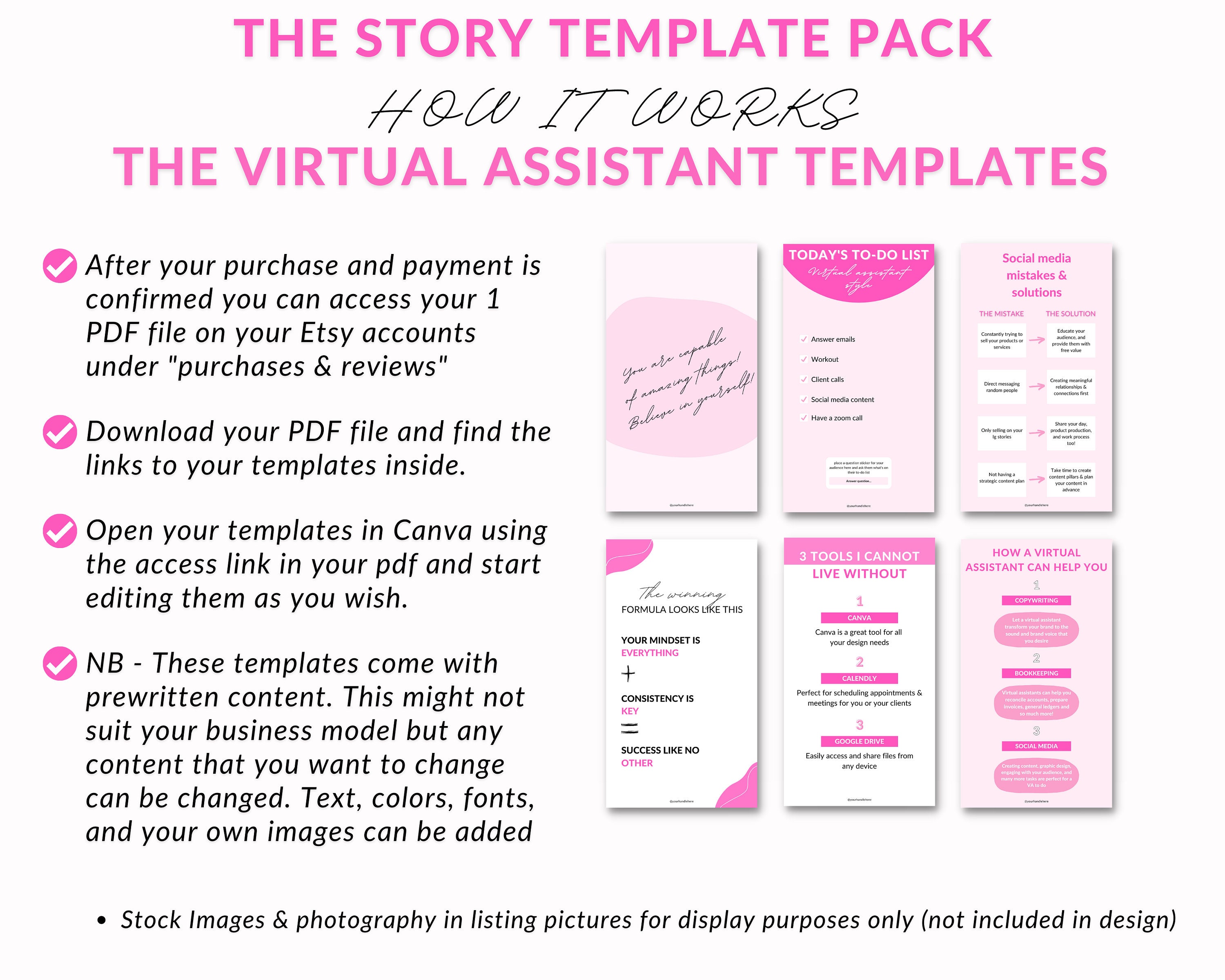 Virtual Assistant Instagram Story, Instagram Templates Virtual ...