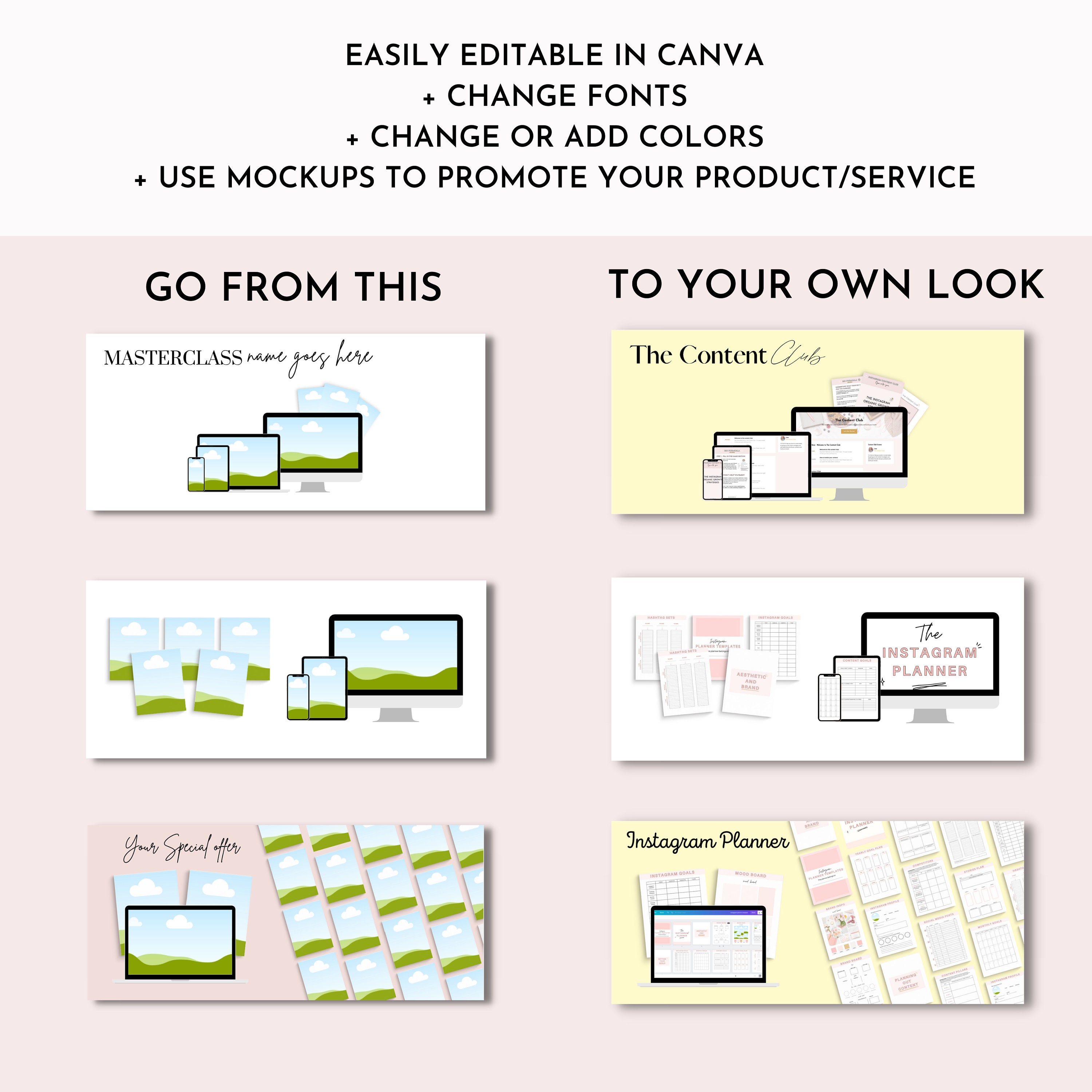 Canva Course Mockup Template Digital Product Mockup Course - Etsy UK