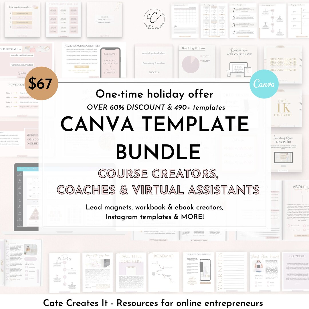 Course Creator Canva Toolkit, Canva Template Bundle, Ecourse Templates ...