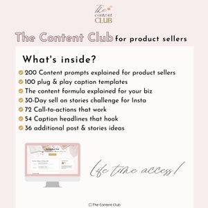 Social Media Content for Product Sellers, Content Calendar, Instagram ...