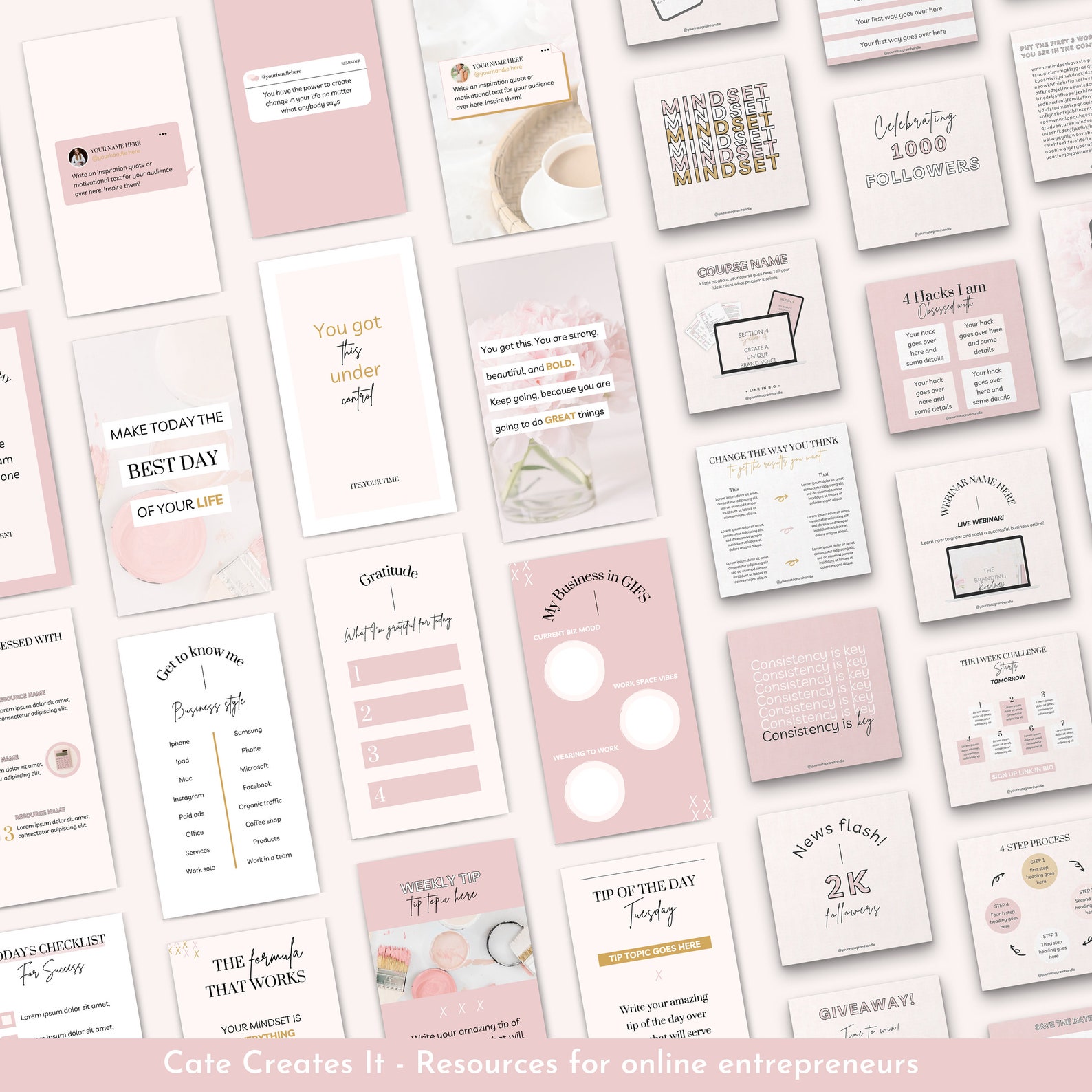 Social Media Canva Templates Social Media Bundle Instagram - Etsy