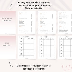 Social Media Planner, Business Planner, Blogging Planner, Instagram ...