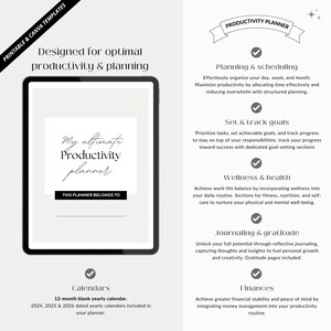 Productivity Planner, Life Planner, Printable Planner, 2024 Planner ...
