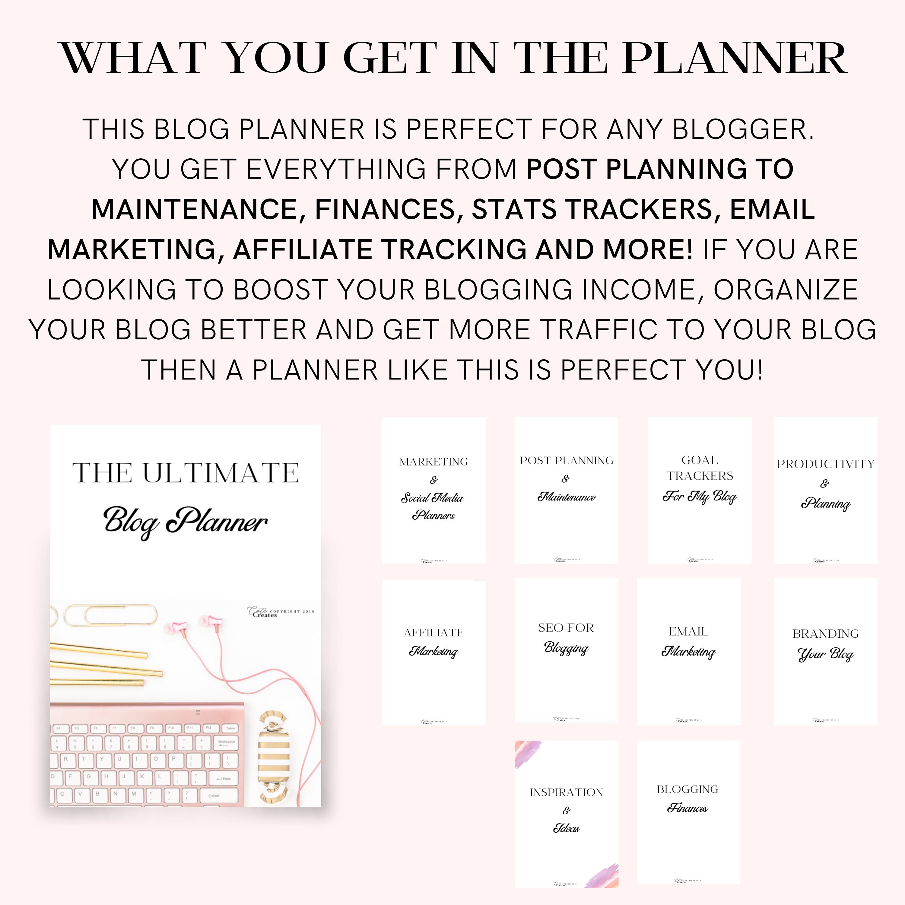 Printable Blog Workbook Blog Planner Blog Post Planner | Etsy