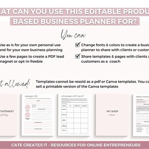 Editable Business Planner, Business Planner Canva Template, Small ...