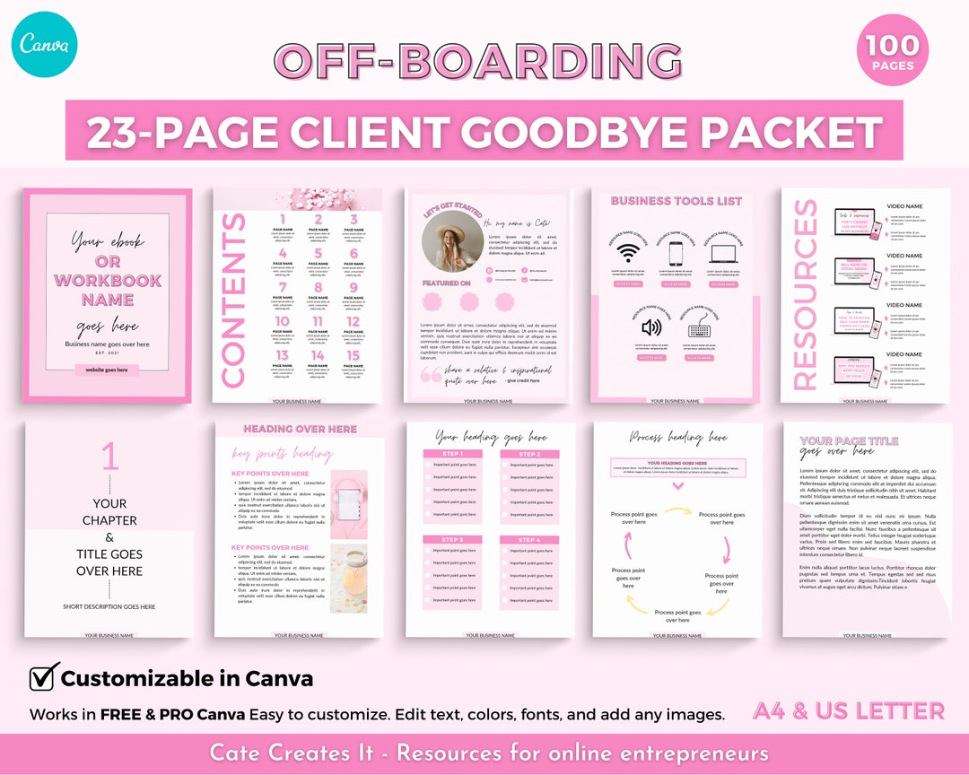 Client Goodbye Packet, Client Exit Packet, Coaching Client Goodbye ...