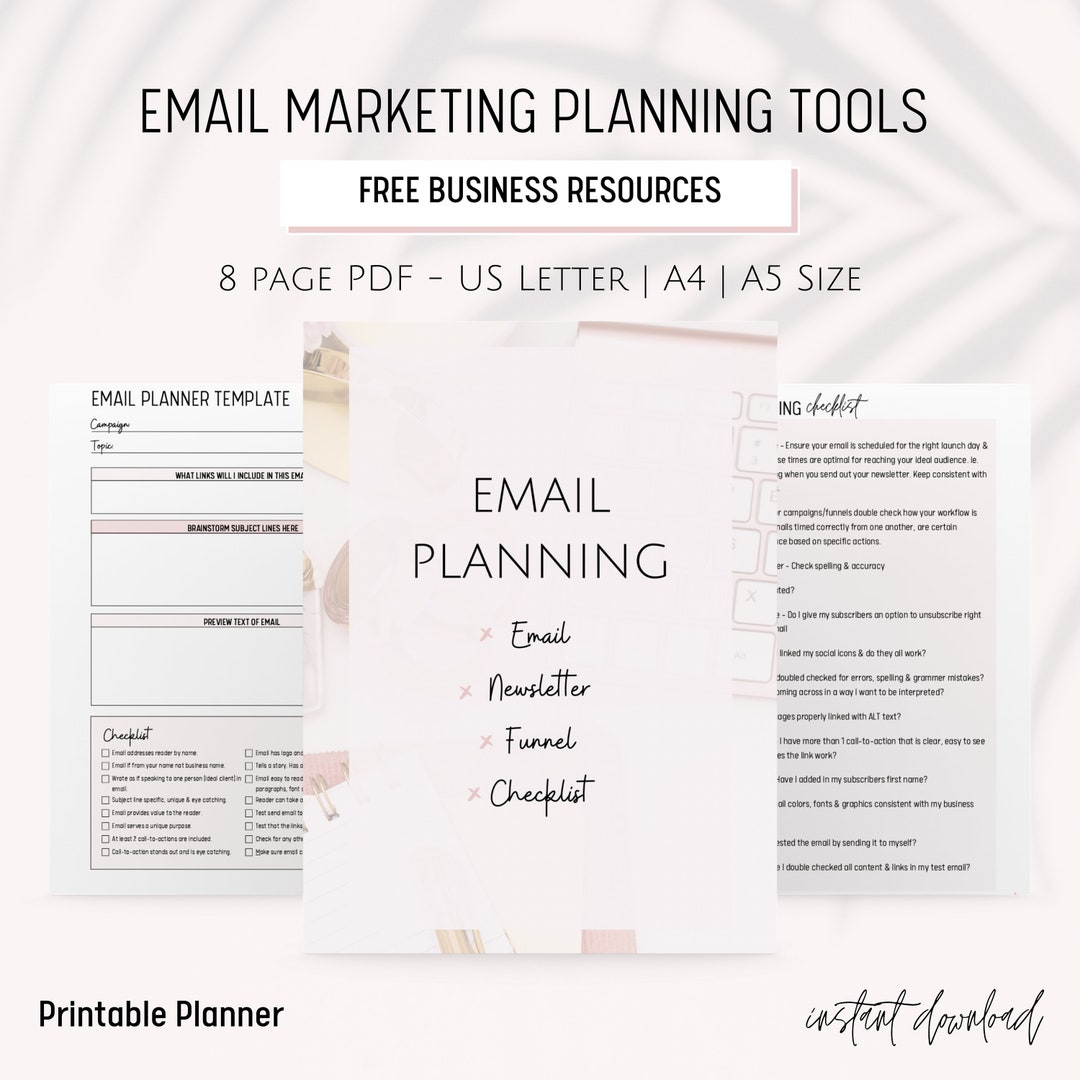 Email Marketing Planner, Newsletter Planner, Social Media Content ...