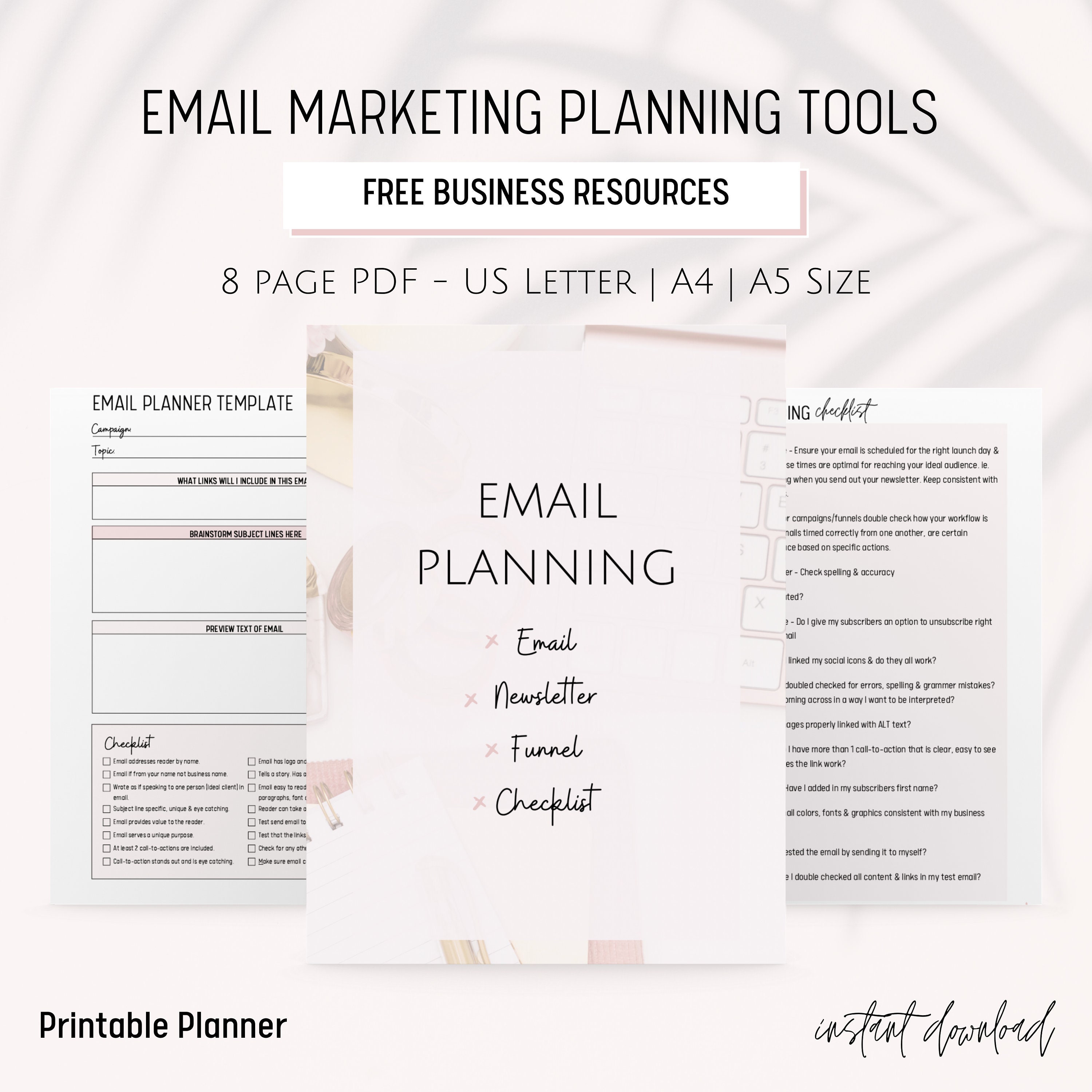Email Marketing Planner Newsletter Planner Social Media - Etsy