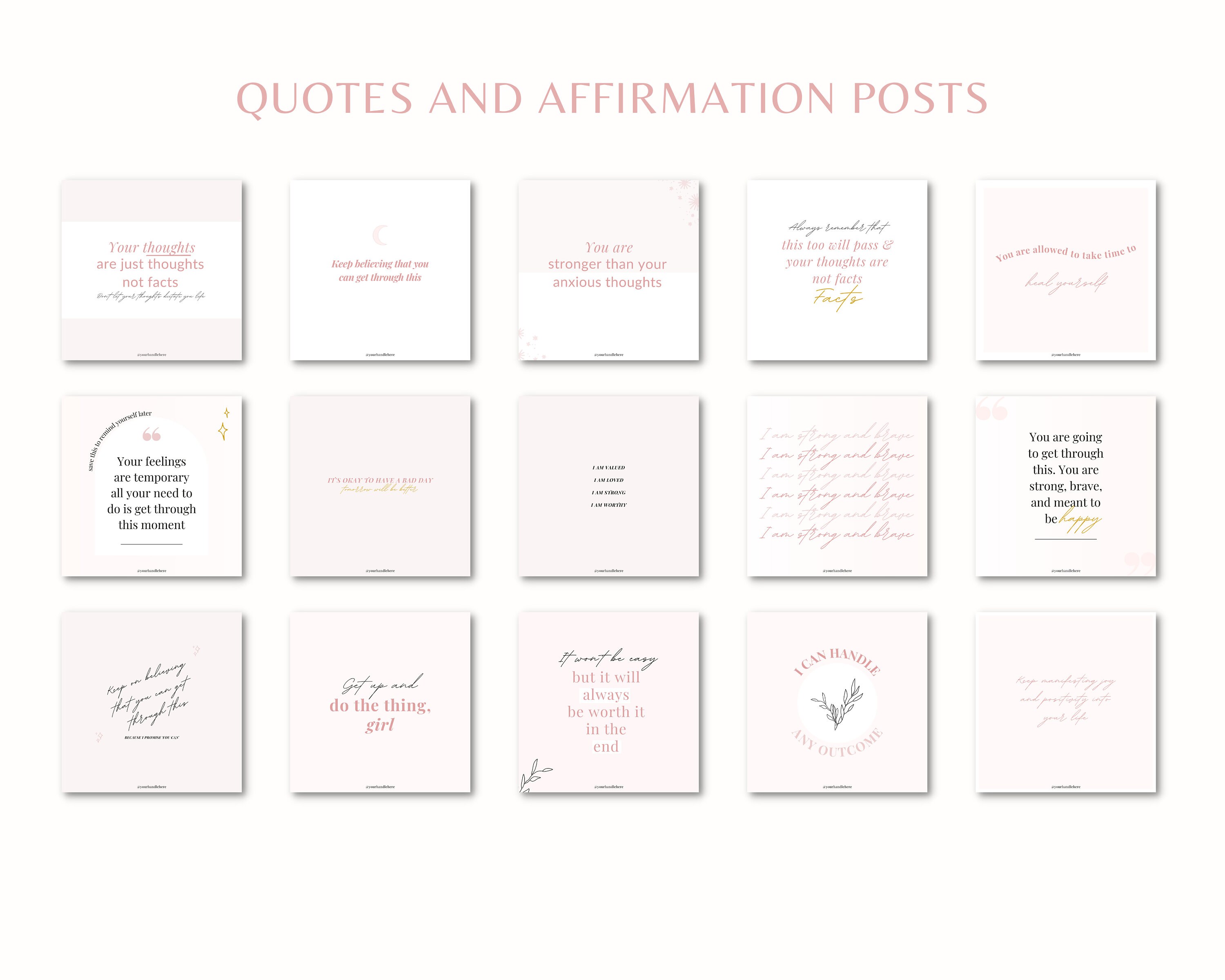 Mental Health Anxiety Post Templates Anxiety Templates - Etsy