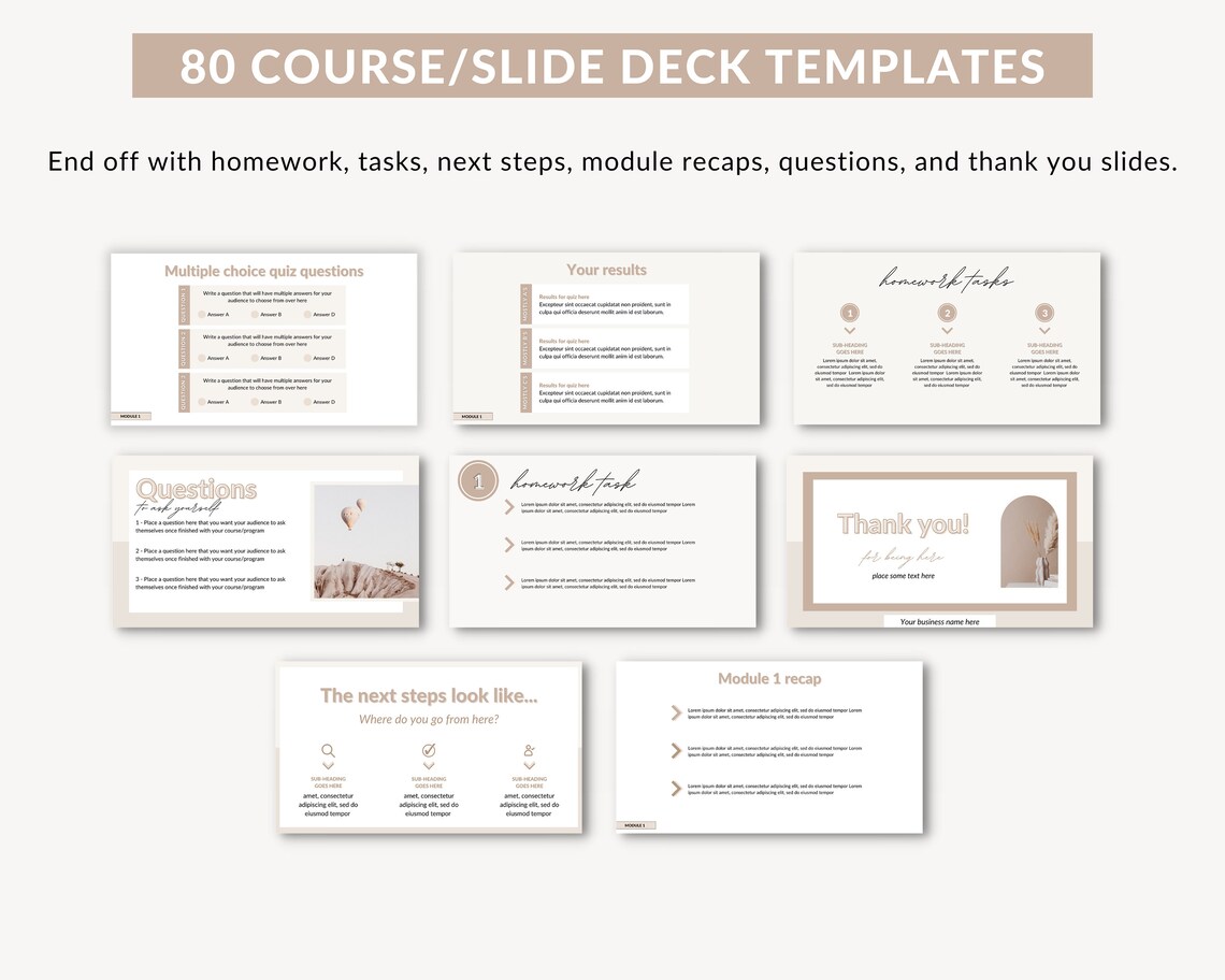 Webinar Slide Deck Template Canva Canva Course Creator Slide - Etsy