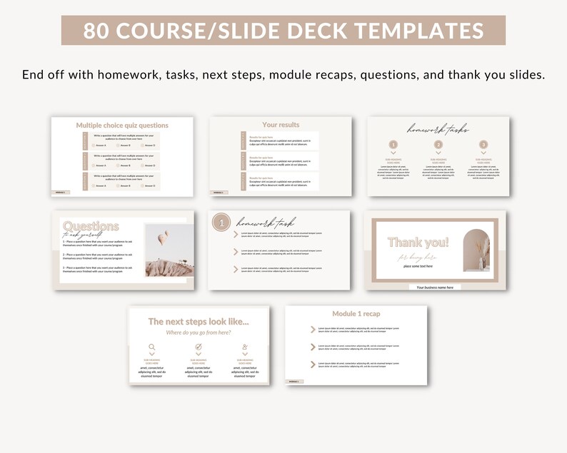 Webinar Slide Deck Template Canva Canva Course Creator Slide - Etsy