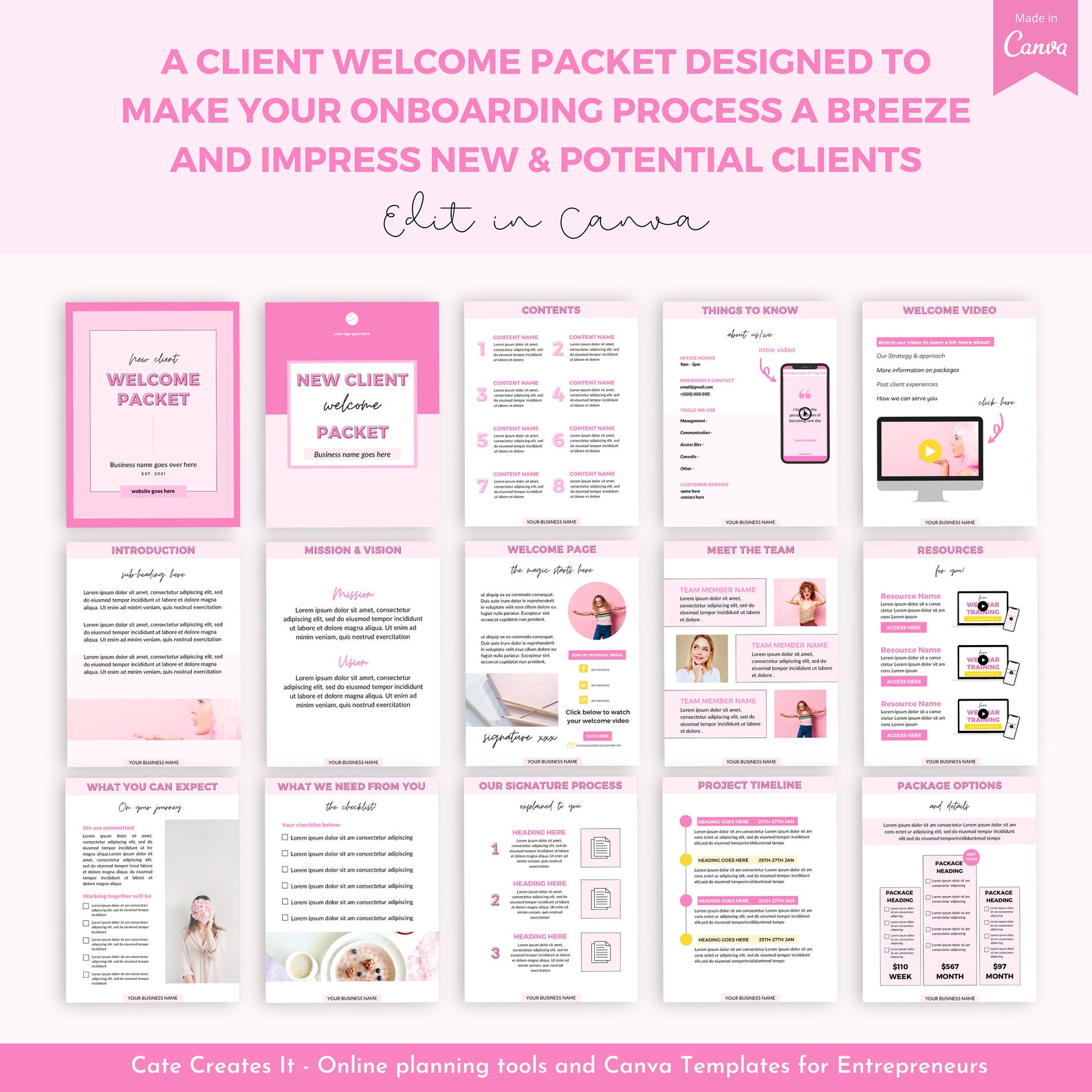 Client Welcome Kit New Client Welcome Packet Client Welcome - Etsy