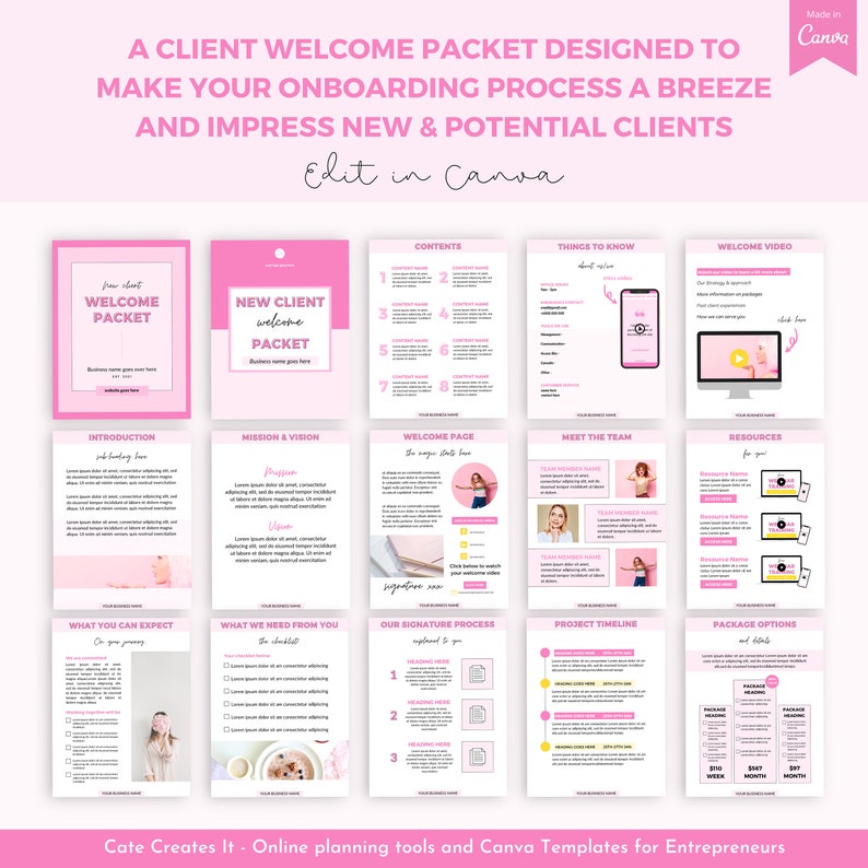 Client Welcome Kit, New Client Welcome Packet, Client Welcome Template ...