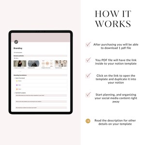 Notion Social Media Planner Template, Notion Template, Notion Instagram Planner, Notion Content ...