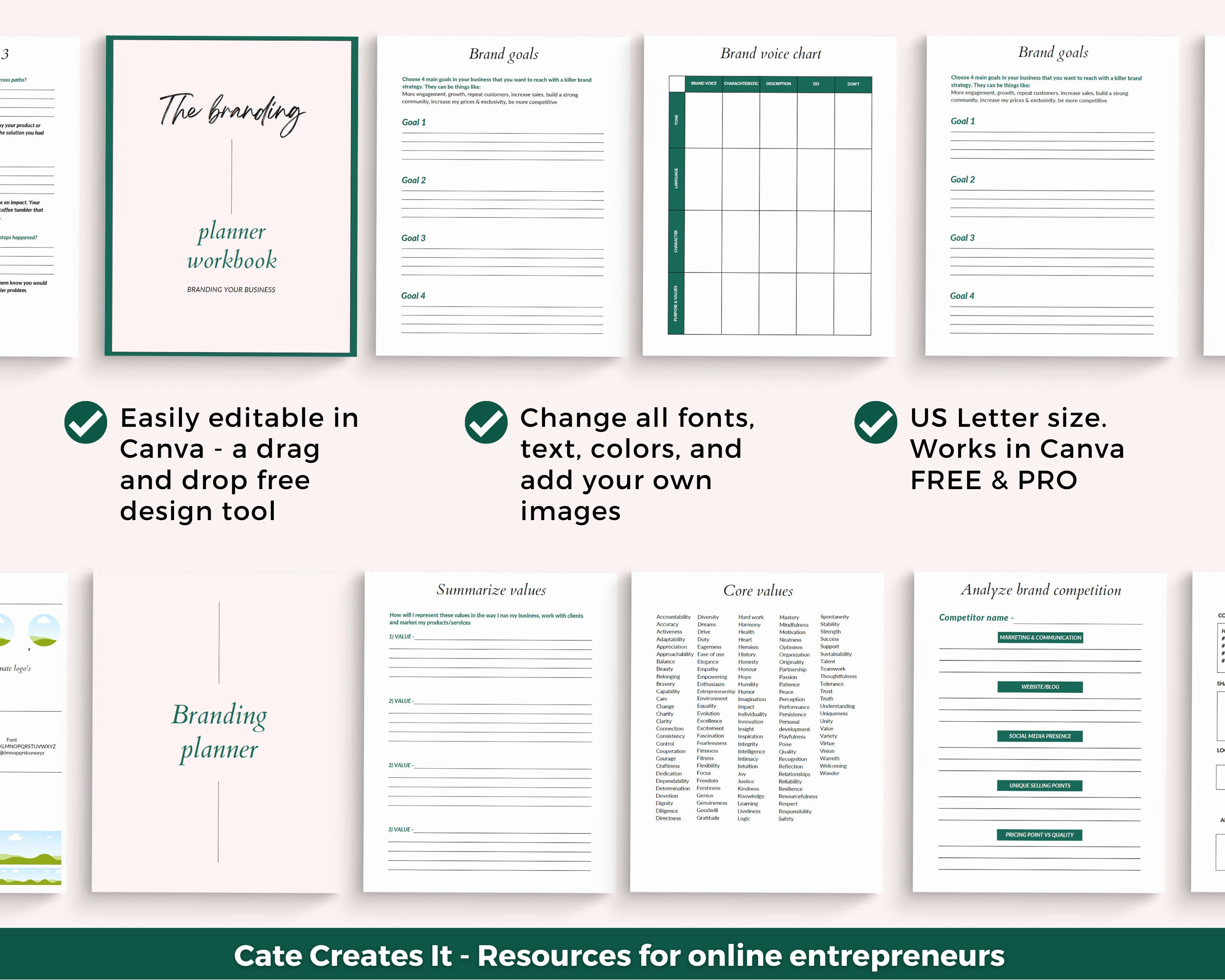 Branding Planner Canva Template Branding Workbook Brand - Etsy