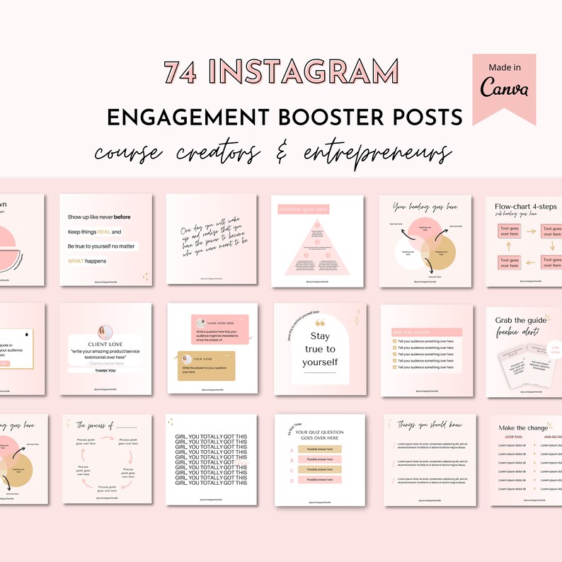 Instagram Engagement Booster Template Bundle Social Media | Etsy