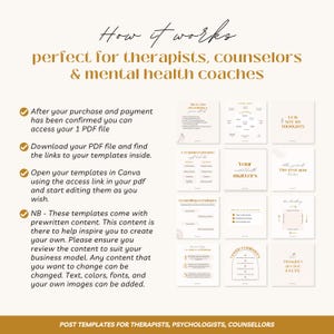 Mental Health Templates, Therapist Instagram Templates, Therapist ...