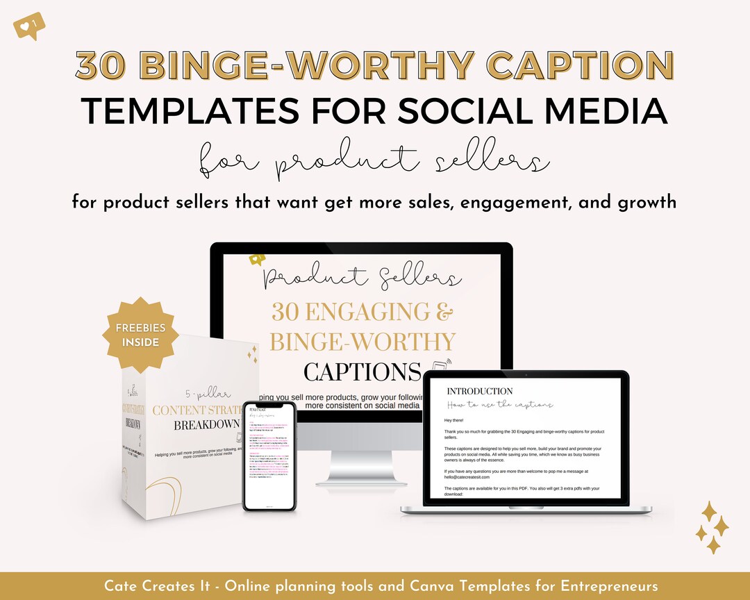 Social Media Captions, Instagram Post Idea, Content for Product Sellers ...