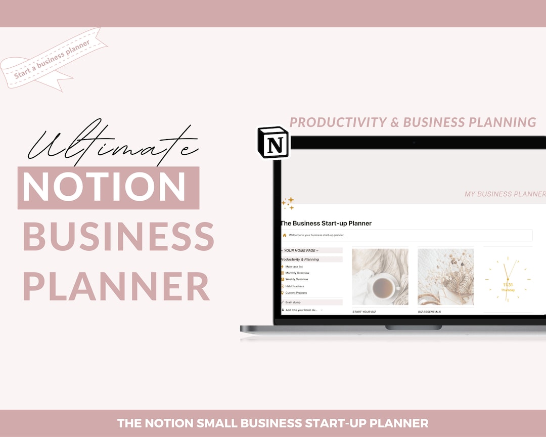 Notion Business Planner, Notion Template Business Planner, Notion ...
