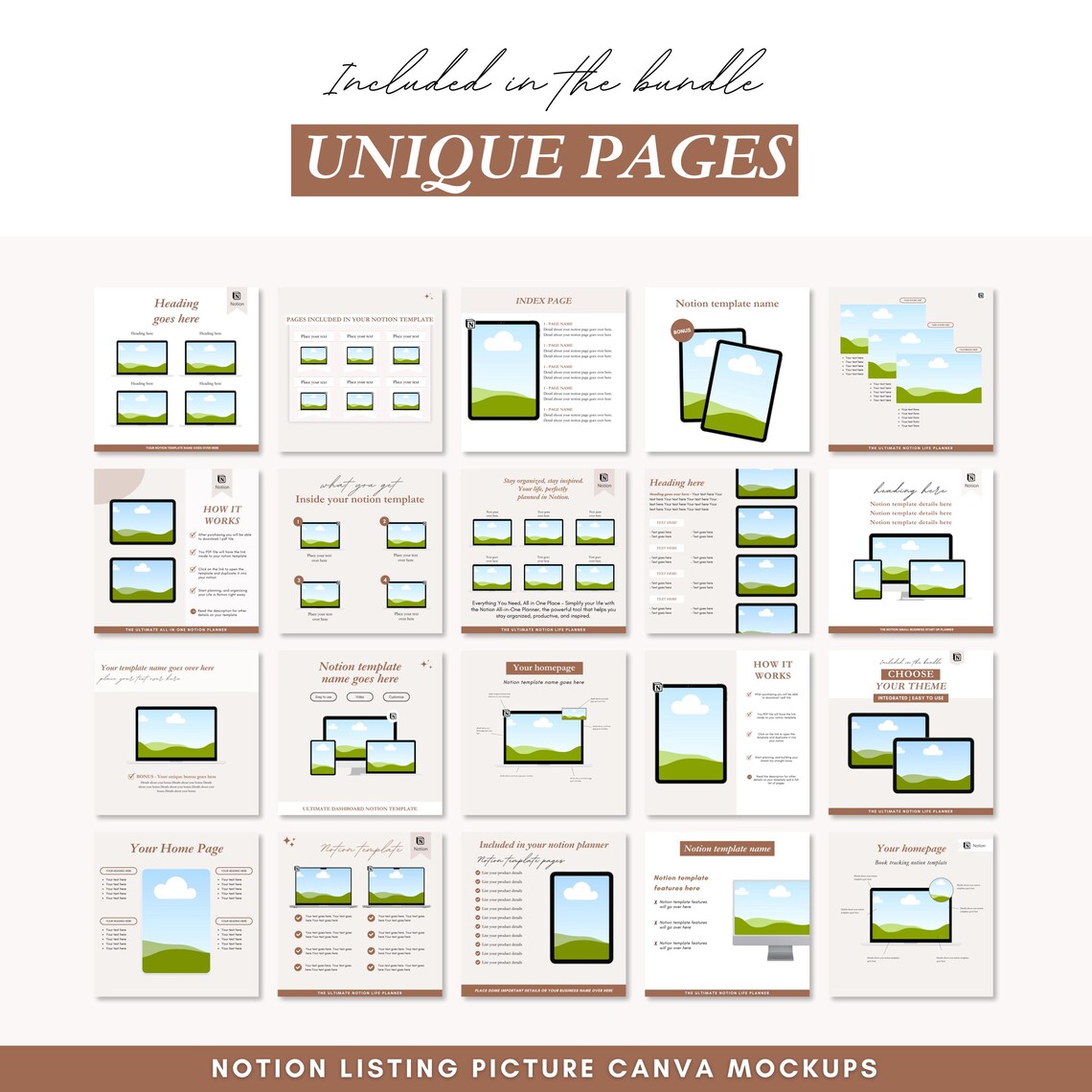Notion Mockup Templates, Notion Template Mockups, Notion Mockups ...