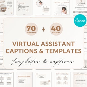 Virtual Assistant Templates, Virtual Assistant Captions, Content Ideas ...