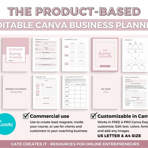 Editable Business Planner, Business Planner Canva Template, Small ...