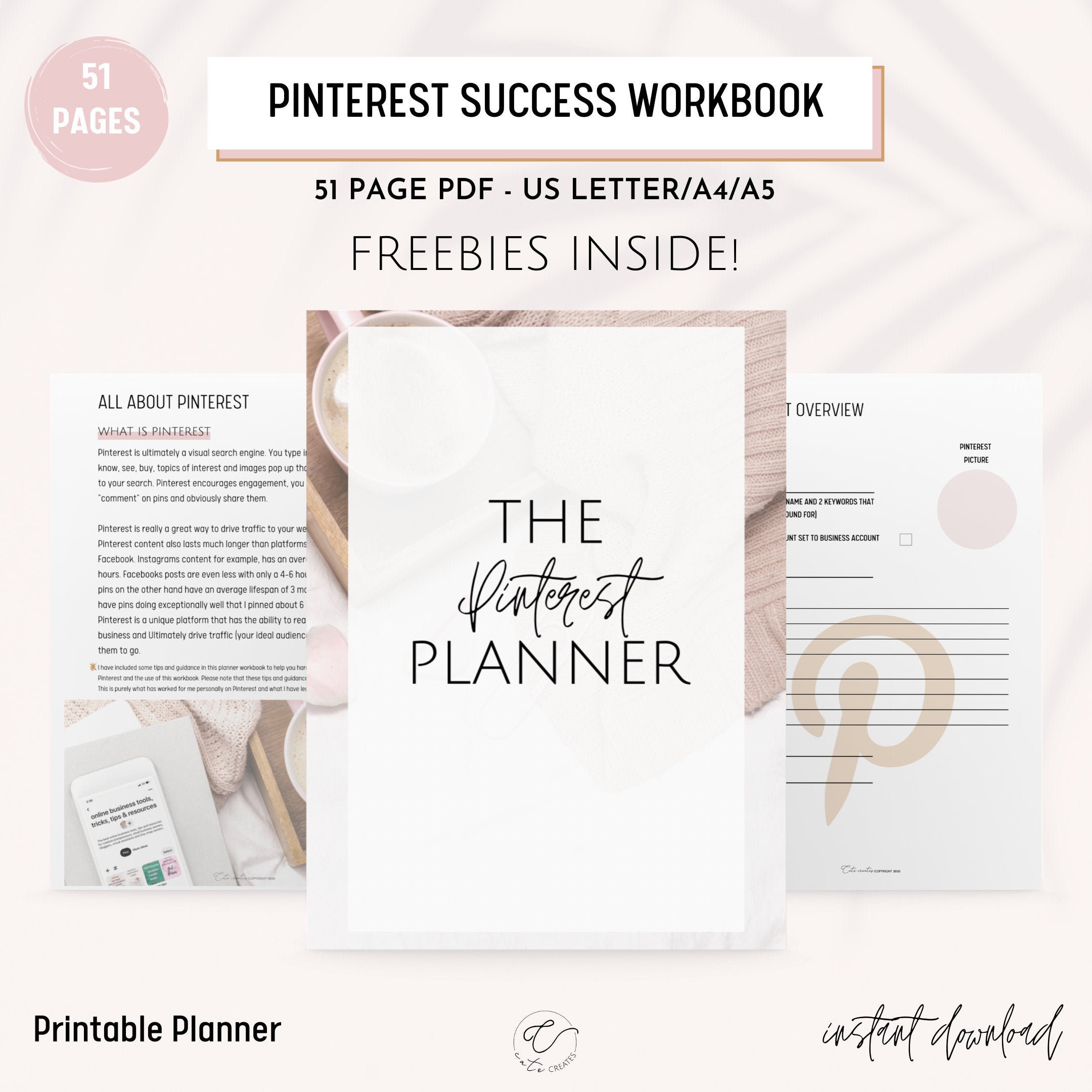 Pinterest Planner Pinterest Strategy Planner Social Media | Etsy