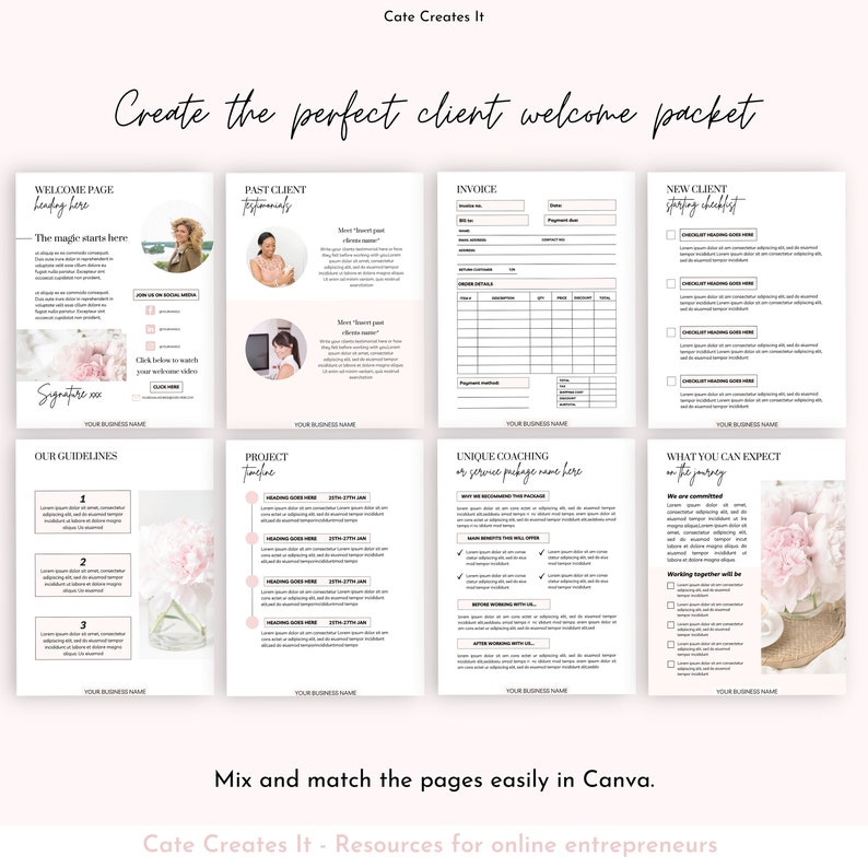 Client Welcome Kit New Client Welcome Packet Client Welcome | Etsy