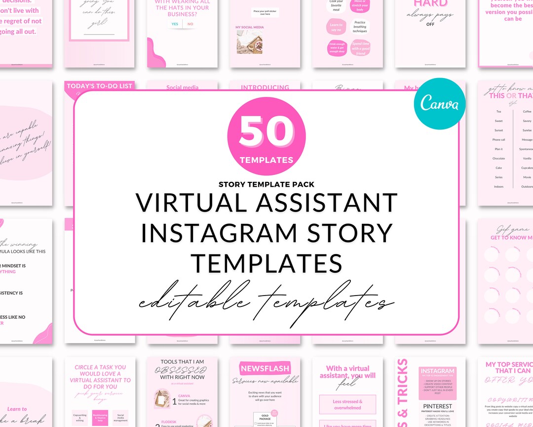 Virtual Assistant Instagram Story, Instagram Templates Virtual ...