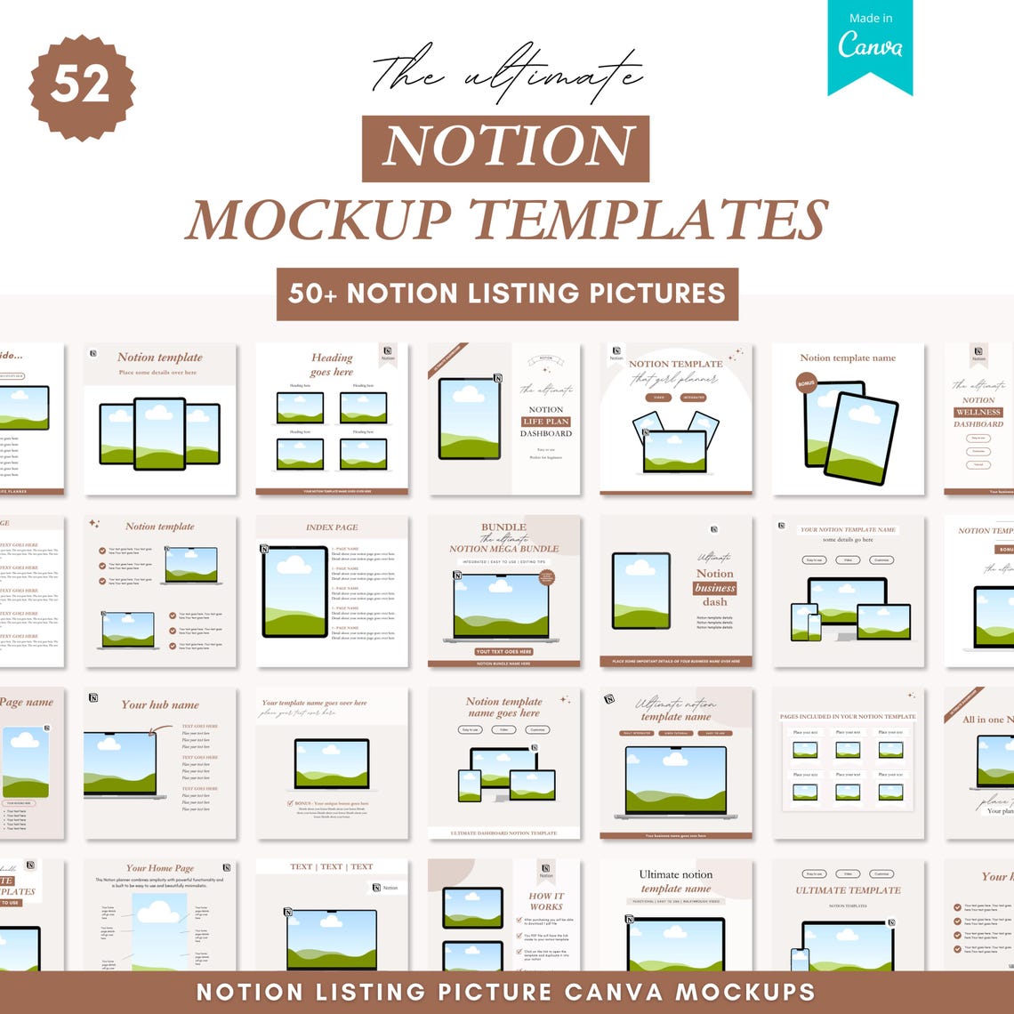 Notion Mockup Templates, Notion Template Mockups, Notion Mockups ...