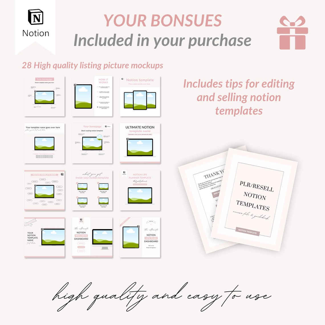 Notion Instagram Planner, PLR Notion Template, PLR Notion Instagram ...