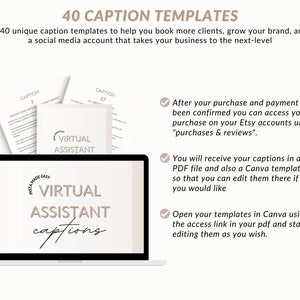 Virtual Assistant Captions, 40 Captions, VA Content Ideas, Virtual ...