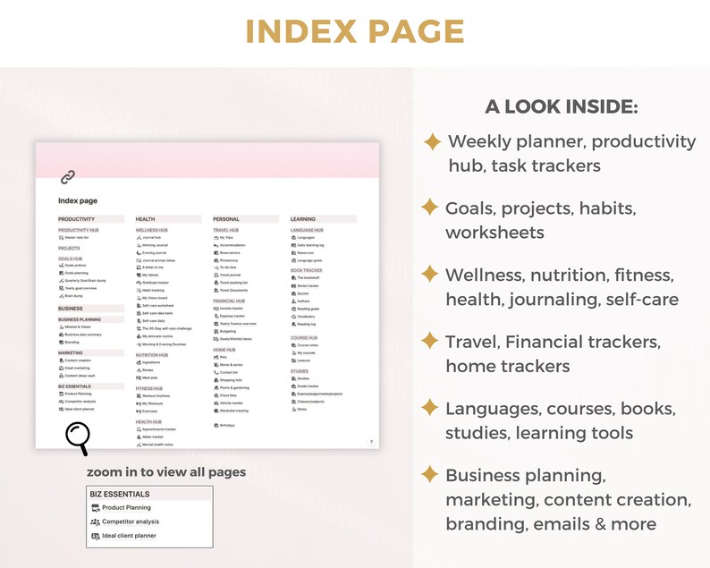 Notion Life and Business Template, Notion Template, Notion Business ...
