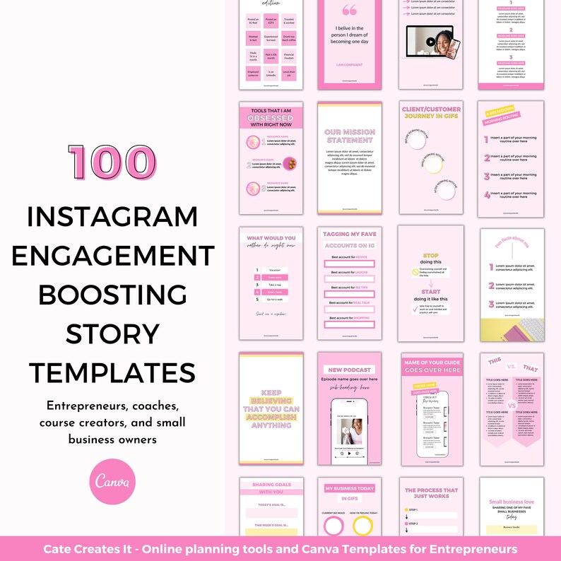 Instagram Story Templates Canva, Instagram Engagement Posts, Editable ...