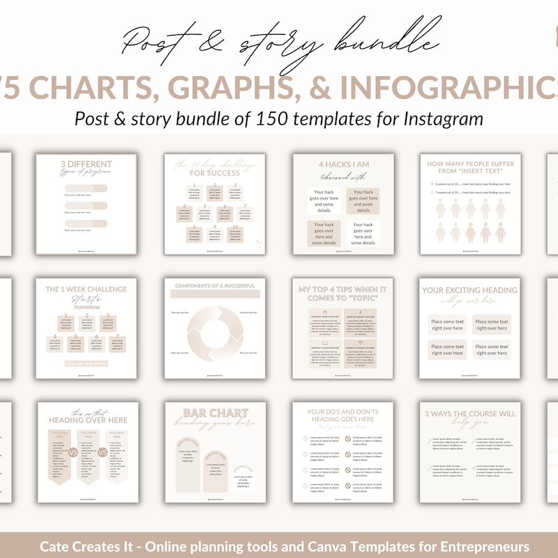 Canva Charts and Graphs - Etsy UK