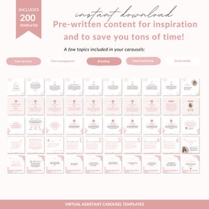 Virtual Assistant Carousel Templates, Virtual Assistant Template ...