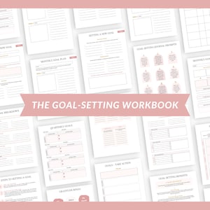 Goal Planner Canva Template, Goal Setting Worksheet, Goals Planner ...