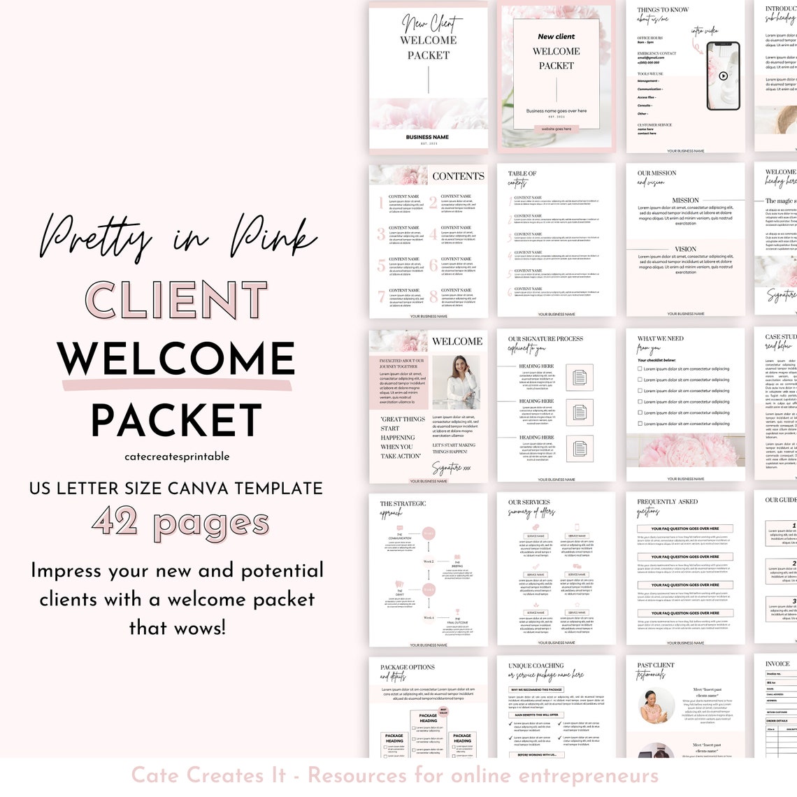 Client welcome kit new client welcome packet client welcome | Etsy