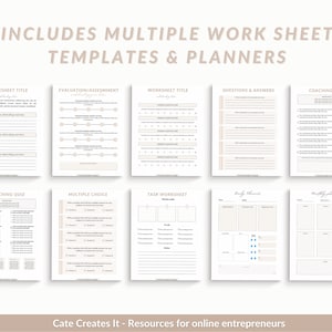 Canva Ebook and Workbook Template, Lead Magnet, Course Creator (A4 & US ...