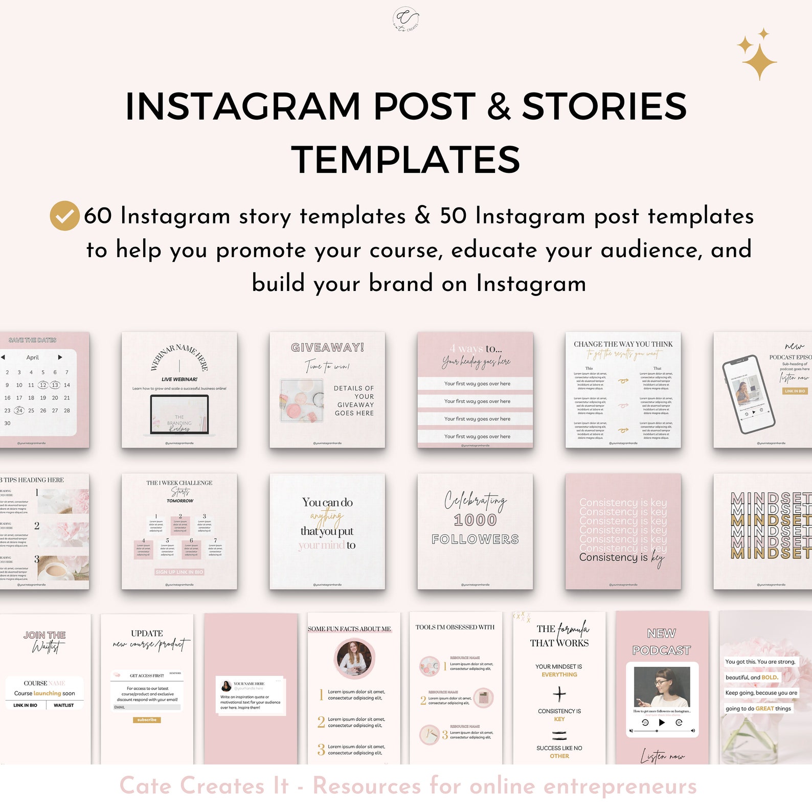 Social Media Canva Templates Social Media Bundle Instagram - Etsy