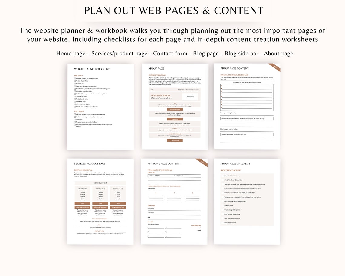 Website Planner Printable Printable Website Planner Website - Etsy