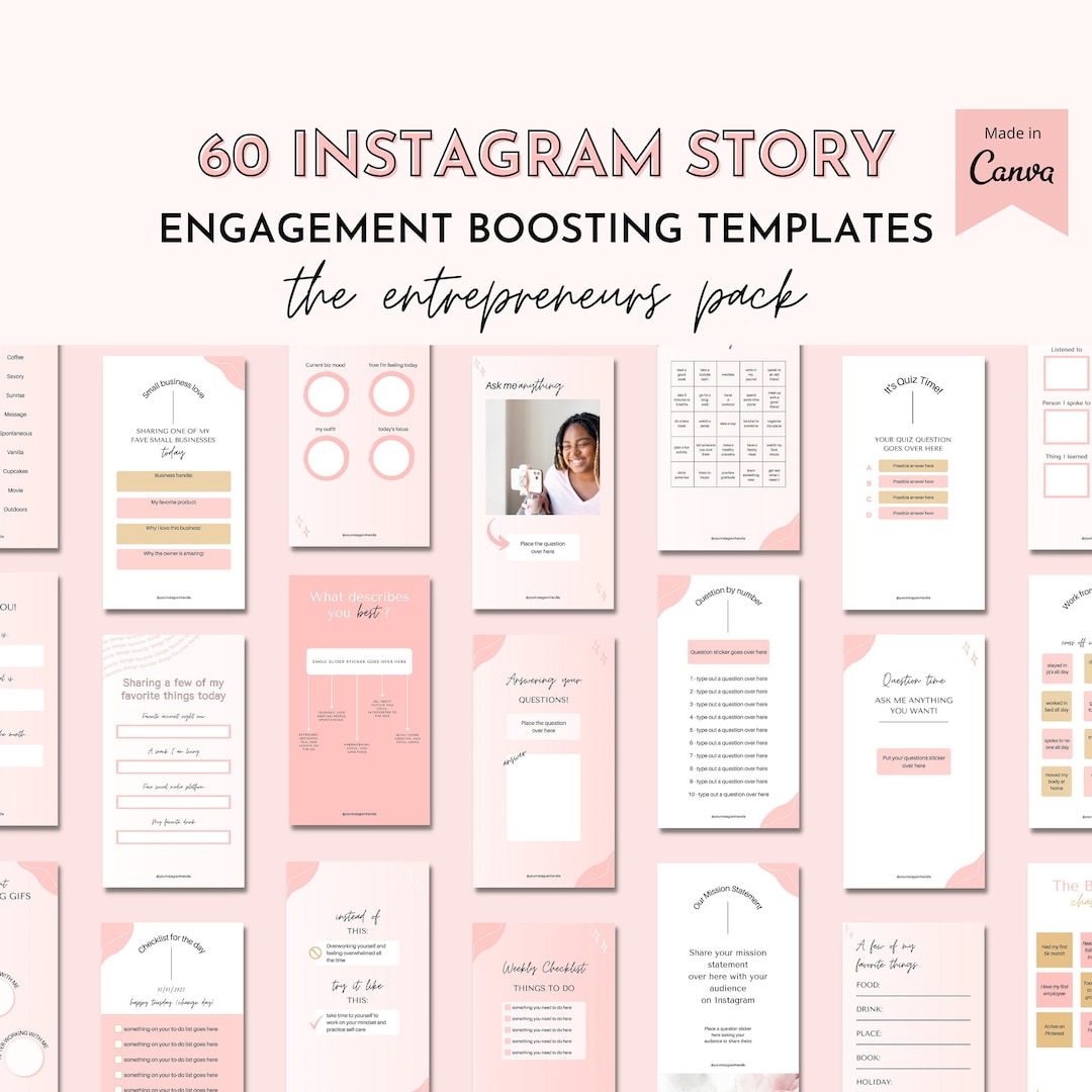 Instagram Story Templates Canva, Instagram Engagement, Editable ...