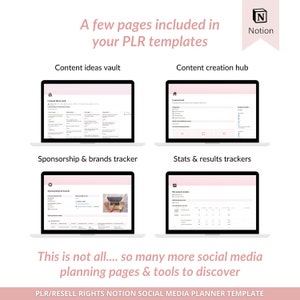 Notion Social Media Planner Template, PLR Notion Template, Notion ...