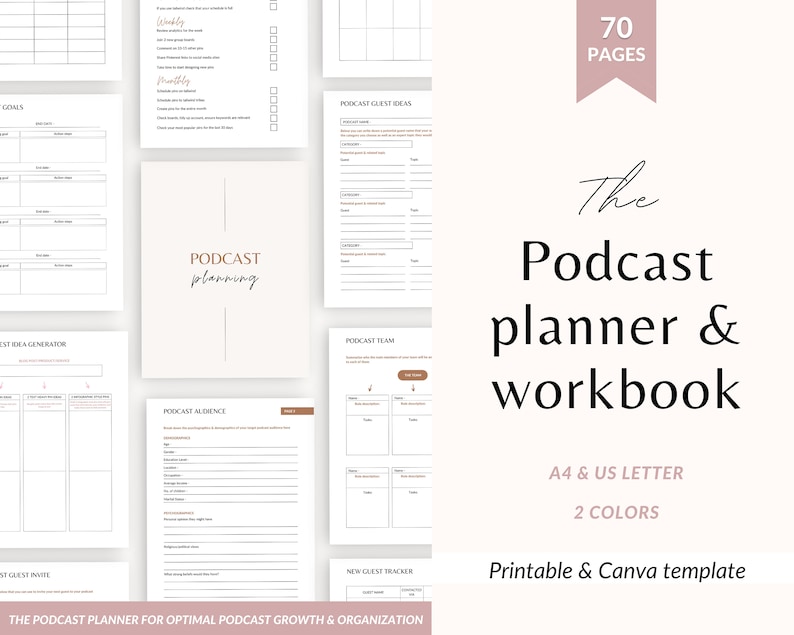 Podcast Planner Podcast Planning Printable Podcast Planner - Etsy