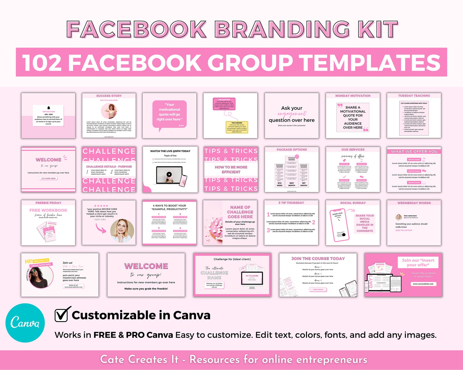 Facebook Group Templates Facebook Canva Templates Facebook - Etsy