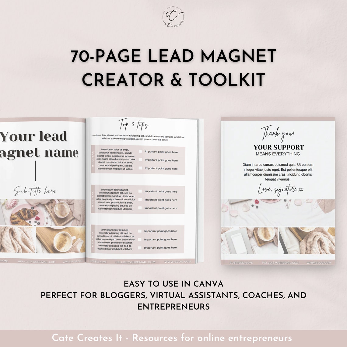 Lead Magnet Canva Template Opt-in Templates Worksheet | Etsy
