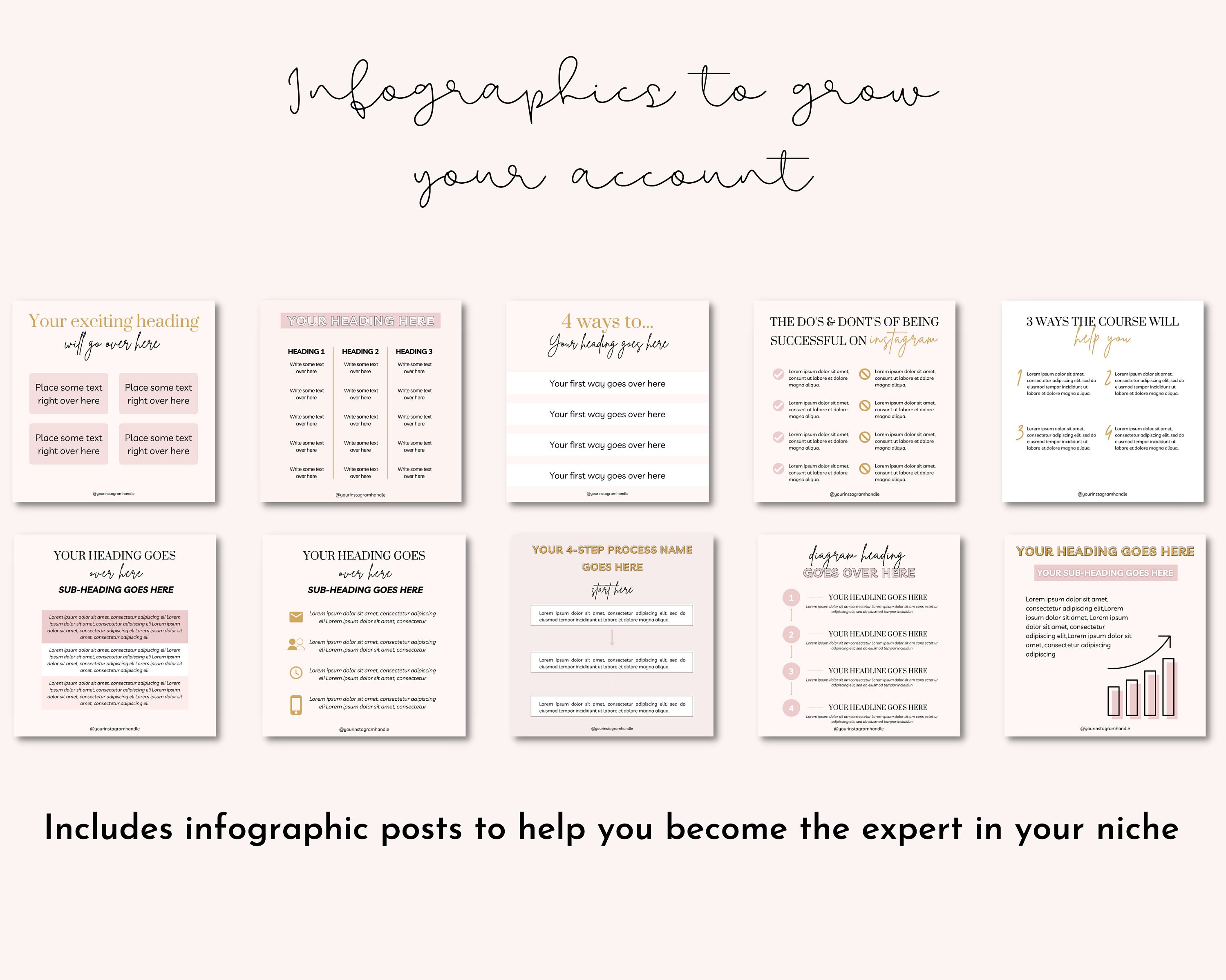 Instagram Charts and Graphs Post Templates Social Media Canva - Etsy